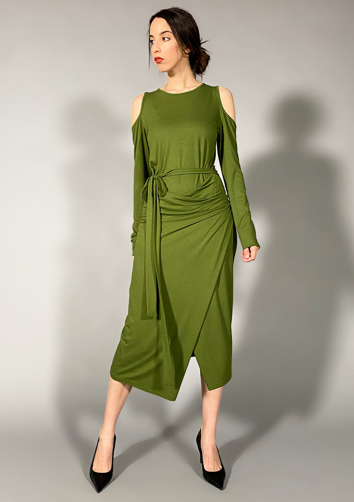 Jersey Panel Dress - Green – JSP Ready